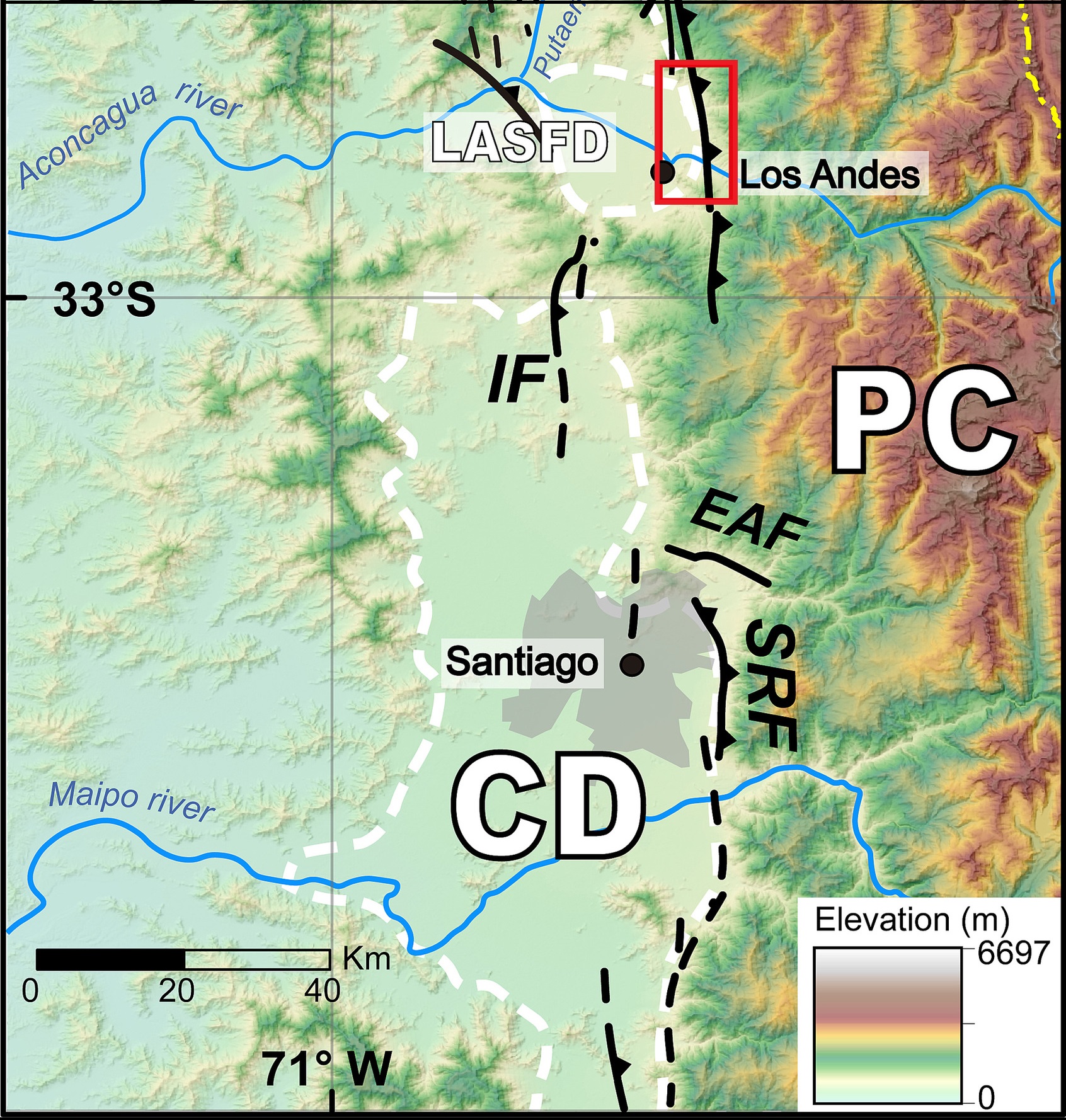La Falla Cariño Botado se ubica en la región de Valparaíso y presenta ...